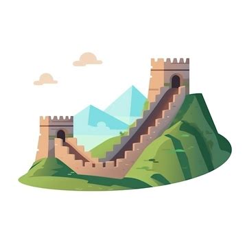 Great Wall Vector Hd PNG Images Great Wall Building Cartoon Great Wall