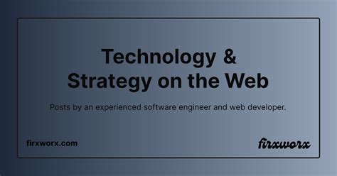 Blog Technology Strategy On The Web