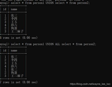【mysql数据库基础】 数据查询语言dql（四）合并结果集 连接查询sqlserver结果集与结果集的汇总关联 Csdn博客