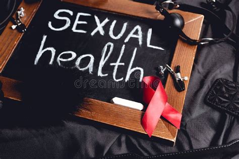 Chalkboard With Sexual Health Lettering And Stock Photo Image Of