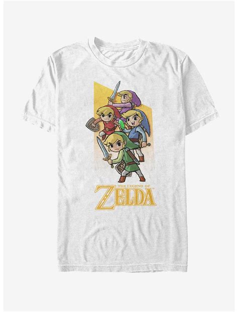 Nintendo Legend Of Zelda Four Sword Link T Shirt White Hot Topic