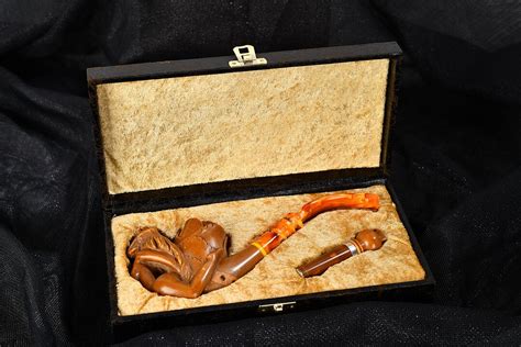 Vintage Personalized Naked Lady Unique Large Pipe Block Meerschaum