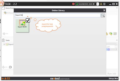 Export Bom Central Innovation Mfg Knowledge Base