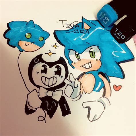 Bendy And Sonic By Tinasara09 On Deviantart