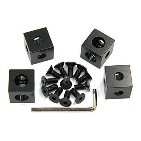 Befenybay 4pcs Black Corner Bracket Cube
