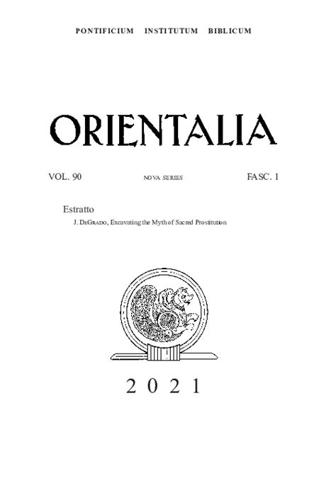 Pdf Excavating The Myth Of Sacred Prostitution
