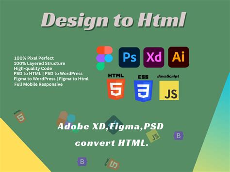 your design figma xd psd to responsive html upwork