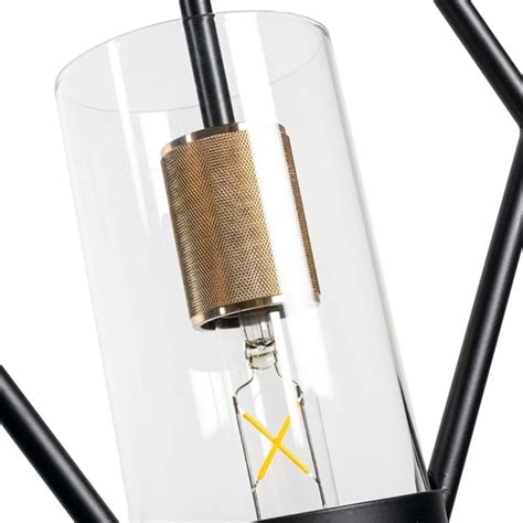 Luminaire Suspendu Everly Par Gild Design House Large à Del Noir Et Laiton Moderne Contemporain