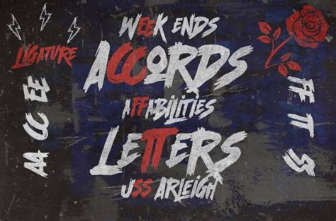 Horror Brush Font Otf Ttf Tattoo Font Etsy