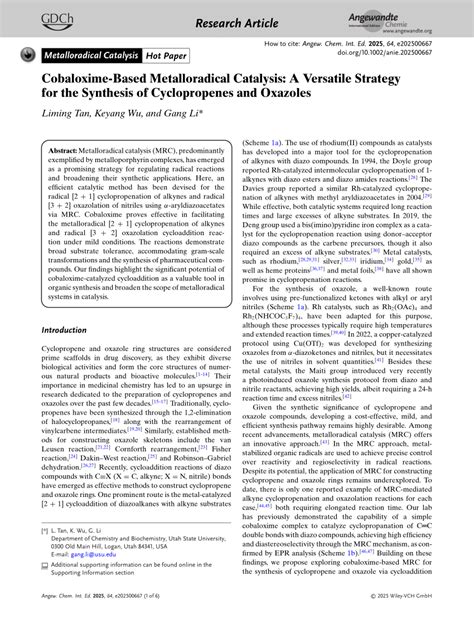 Cobaloxime‐based Metalloradical Catalysis A Versatile Strategy For The