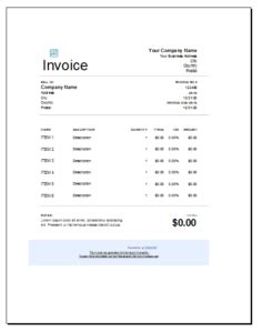 Memo Invoice Templates Excel Word Template