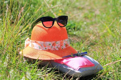 Hat On The Grass Stock Image Image Of Closeup Outdoors 96633433