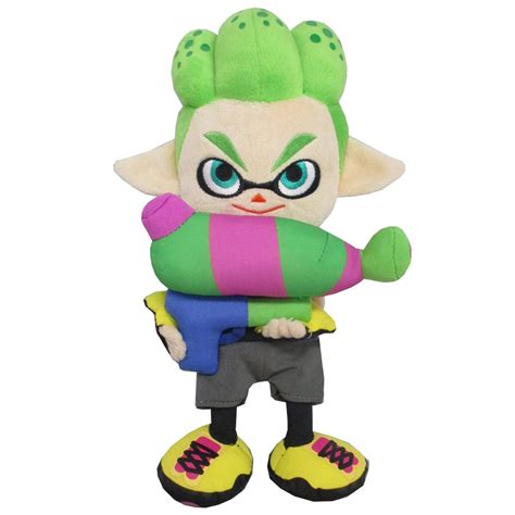 Splatoon 2 Series Inkling Boy Neon Green Plush 10 Super Anime Store