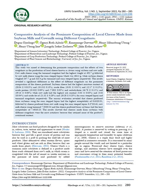Comparative Analysis Of The Proximate Composition Pdf