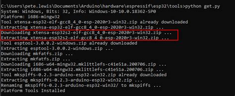 Esp32 S2 Getexe Not Installing Xtensa Esp32s2 Elf Gcc · Issue 5001