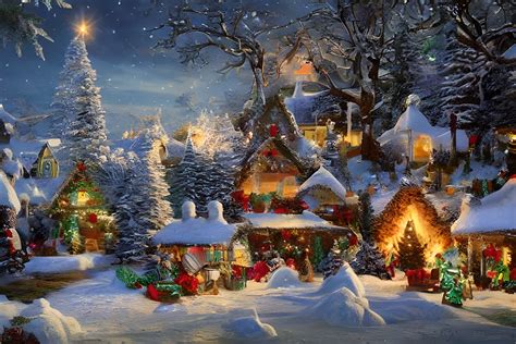 Christmas Landscape Background Graphic By Craftable · Creative Fabrica