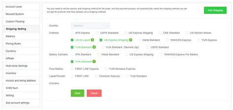 Default Shipping Setting Guide