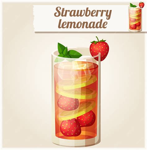 Premium Vector Strawberry Lemonade Illustration