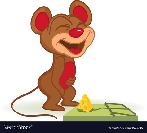 Mouse And Cheese In Mousetrap Royalty Free Vector Image