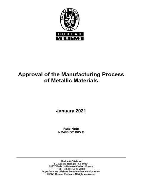 480 Nr 2021 01 Approval Of The Manufacturing Process Of Metallic Materials Pdf