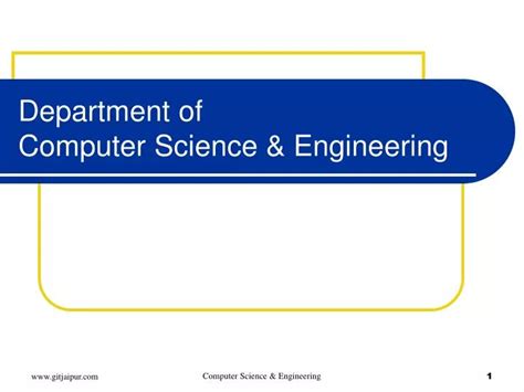 Ppt Department Of Computer Science And Engineering Powerpoint