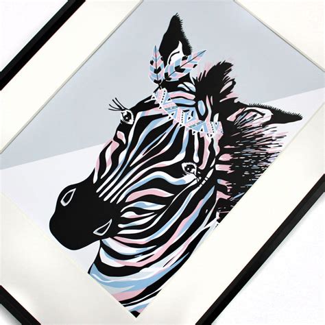 Lilac And Pink Zebra On Safari Illustration By Alice Perry Designs