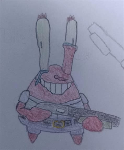 Could Someone Draw This Demented Mr Krabs I Made Preferently Digital