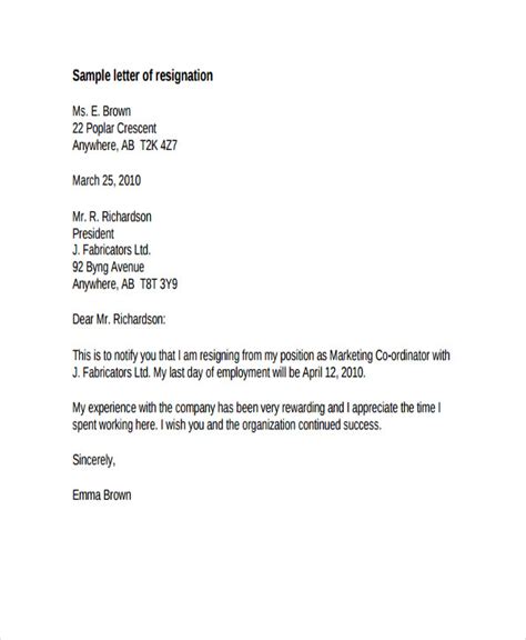 31 Resignation Letter Format Hindi Templates CandraMae