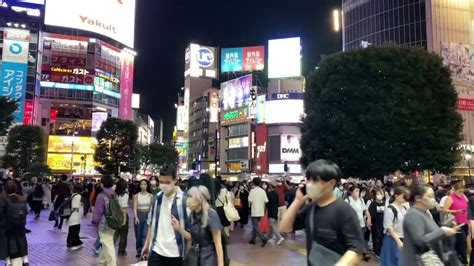 夜の渋谷スクランブル交差点 Youtube