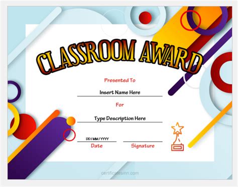 Classroom Award Certificate Templates For Word Download