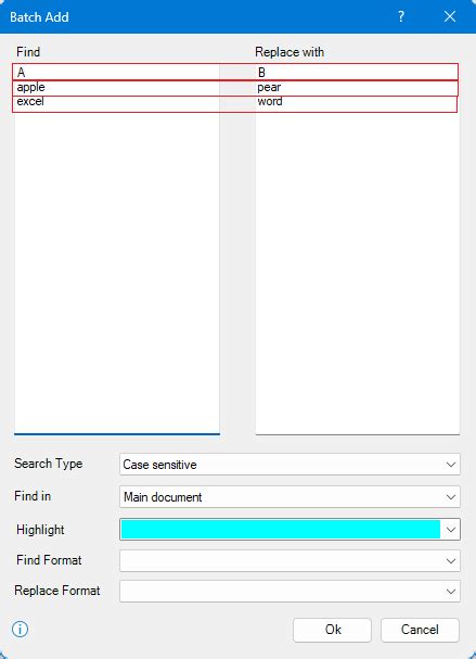 quickly batch find and replace multiple strings in multiple word or txt