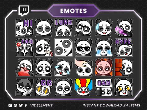 Twitch Emotes Cute Emotes Panda Emotes Anime Twitch Emotes Champion Emotes Bear Emotes