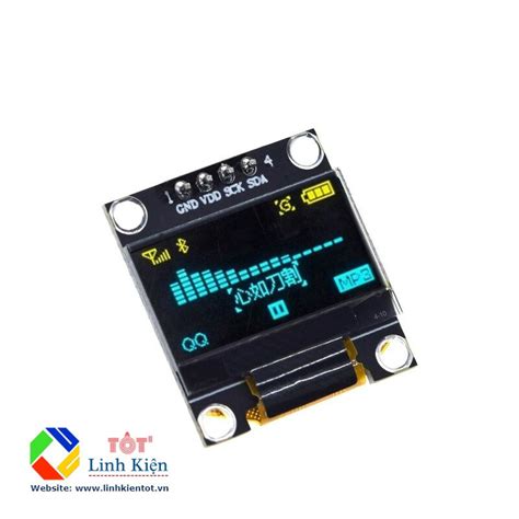 Màn Hình LCD OLED 0 96 Inch 12864 Vàng Xanh Giao Tiếp IIC Đã Hàn Chân
