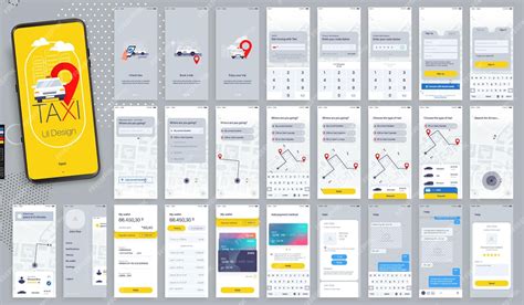 Premium Vector Design Of The Mobile Application Ui Ux Set Of Gui