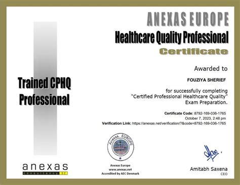 Certified Professional In Healthcare Quality Cphq Training Course For Cphq Certification Exam
