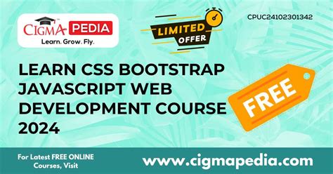 Learn Css Bootstrap Javascript Web Development Course 2024 Free Udemy Course Cigma Pedia