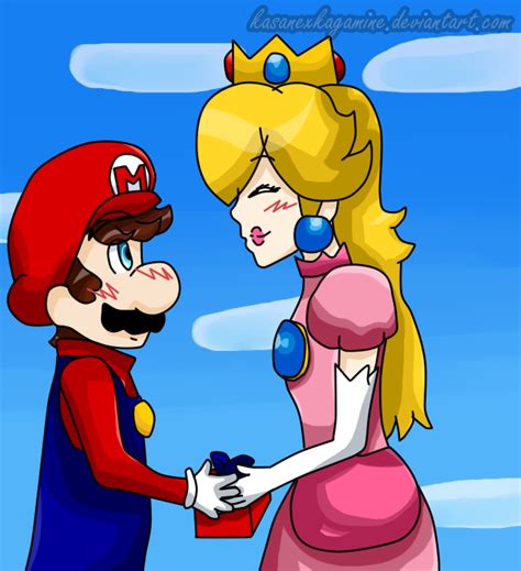 At Mario And Peach By Kasanexkagamine On Deviantart