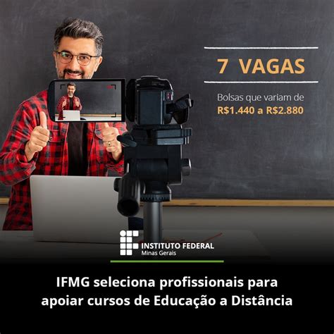 IFMG abre sete vagas de bolsista para apoio na produção e oferta de