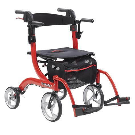 Drive Medical Nitro Duet Dual Function Transport Wheelchair And