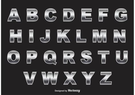 Chrome Fonts Vector Art Icons And Graphics For Free Download