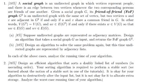 Solved Question A Better Phrasing Of When Uv Is An Edge In Chegg