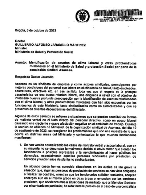 Denuncian Acoso Laboral En El Ministerio De Salud Voces Alertan Por