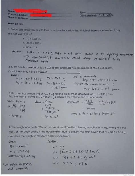 Physics Quiz Activity 1 Bs Physics Scanned By CamScanner Scanned By CamScanner Studocu