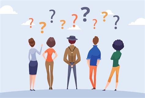 Premium Vector People Group Doubt Person Thinking Question Concept