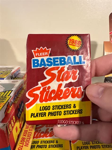 1988 Fleer Baseball Star Stickers Pack Junk Wax Sal