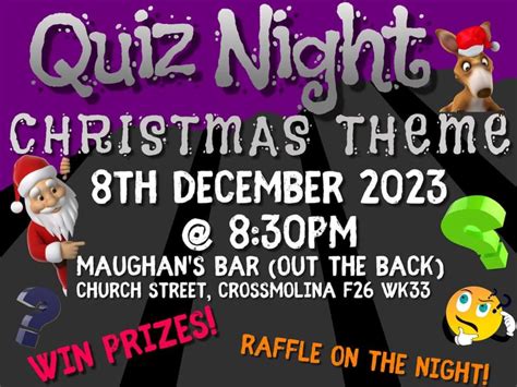 Abbeyview Residents Association Table Quiz Cover Visit North Mayo