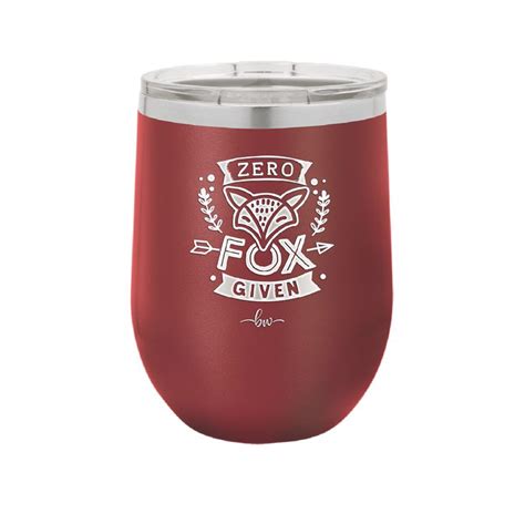 Zero Fox Given Laser Engraved Stainless Steel Drinkware 1375 Zero Fox Given Laser