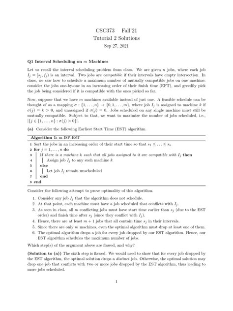 tutorial2 solutions 373 pdf algorithms computer science