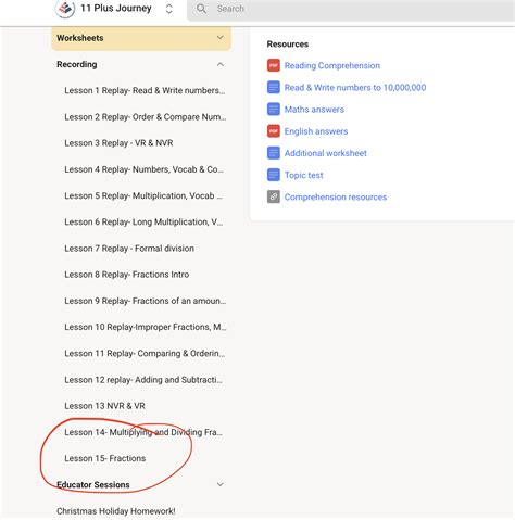 Lessons This Evening · 11 Plus Journey