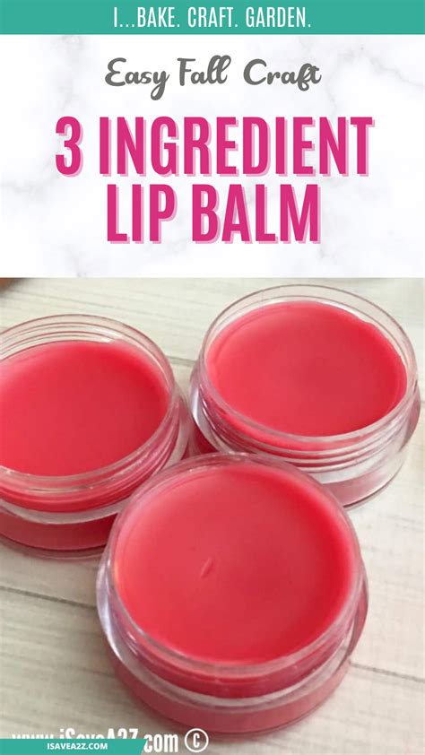 3 Ingredient Lip Balm Recipe Lip Balm Recipes Homemade Lip Balm The